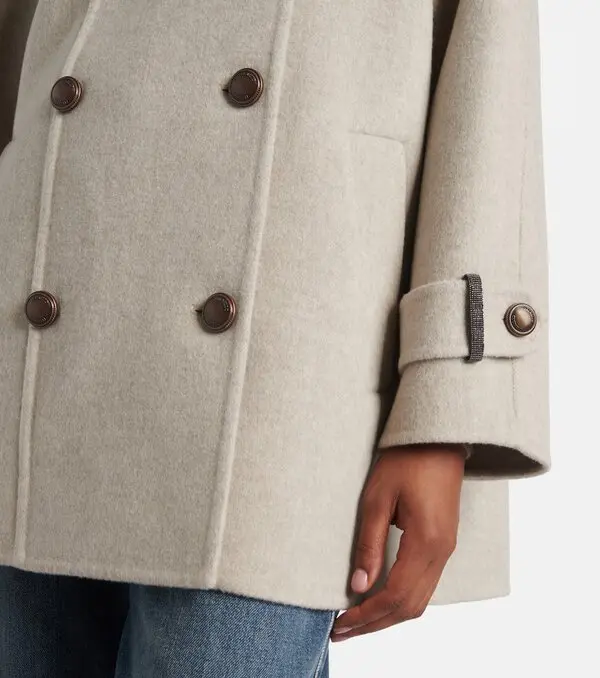 Brunello Cucinelli Wool And Cashmere Double-breasted Coat
