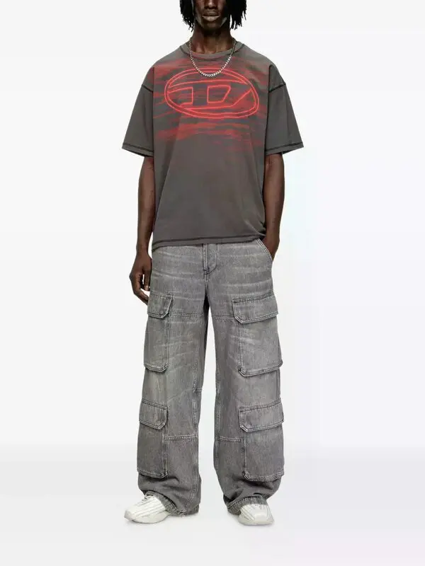 DIESEL® T-boxt-t5 Logo-print T-shirt - Grey