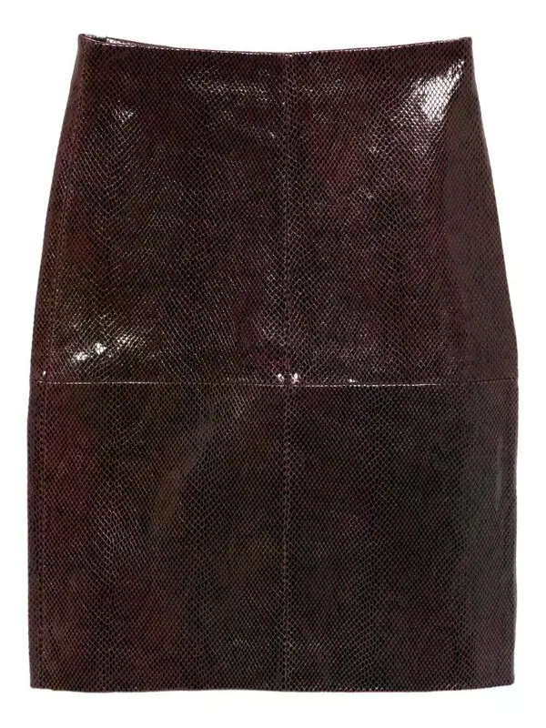 RÓHE Leather Straight Skirt