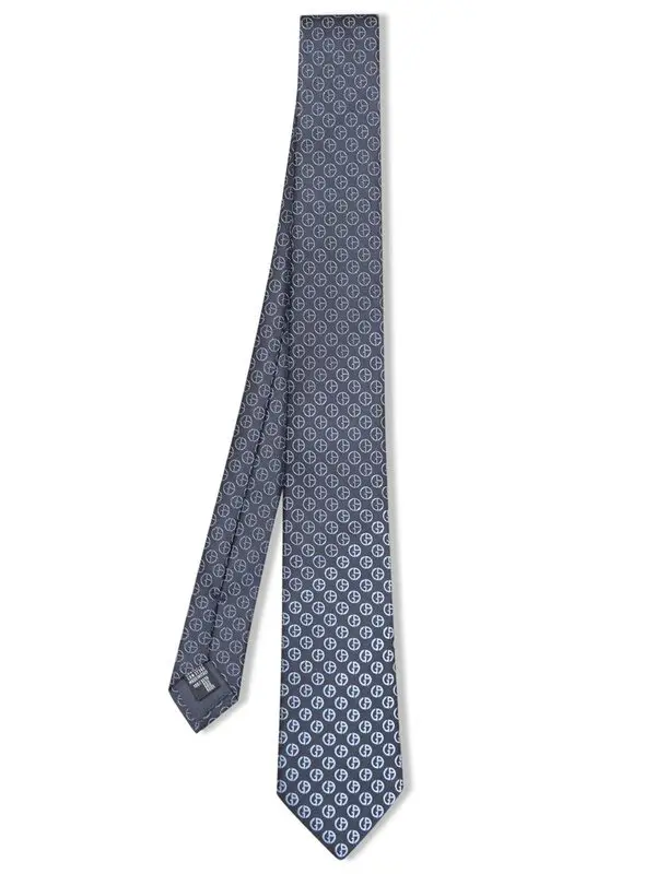 Giorgio Armani Printed Standard Tie - Blue