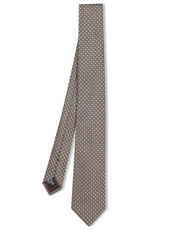 Giorgio Armani Polka Dot Standard Tie - Brown