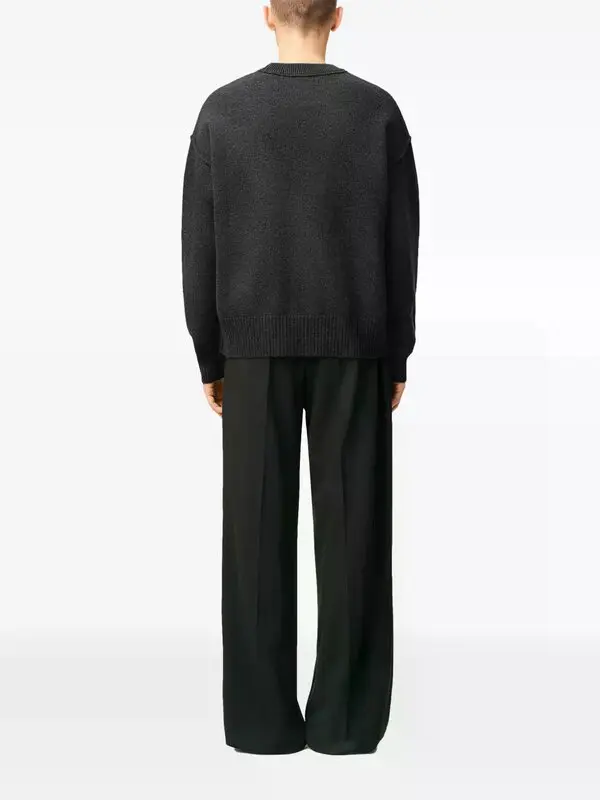 AMI Paris De Coeur Crewneck Wool Sweater