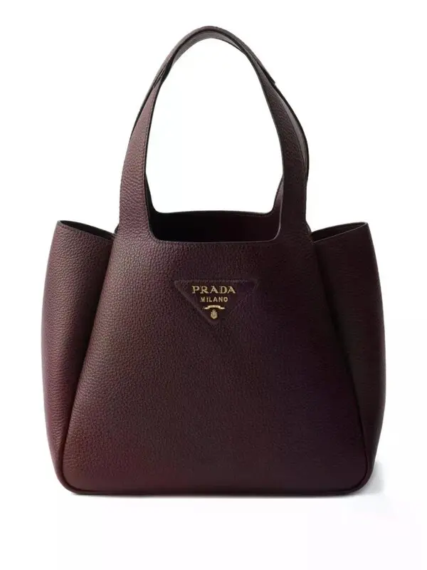 Prada Leather Tote Bag - Red