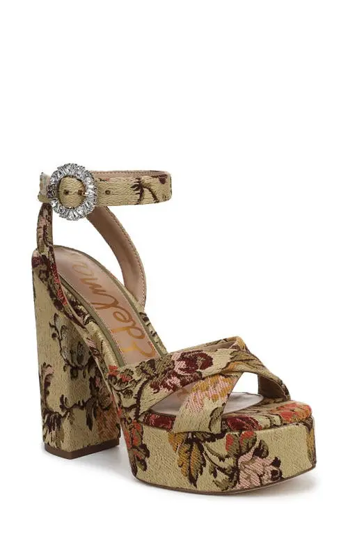 Sam Edelman Platform Sandal - Natural Multi