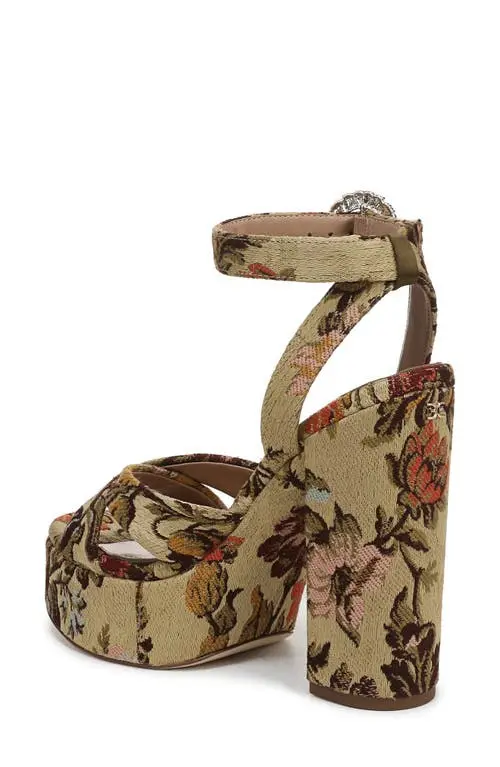 Sam Edelman Platform Sandal - Natural Multi