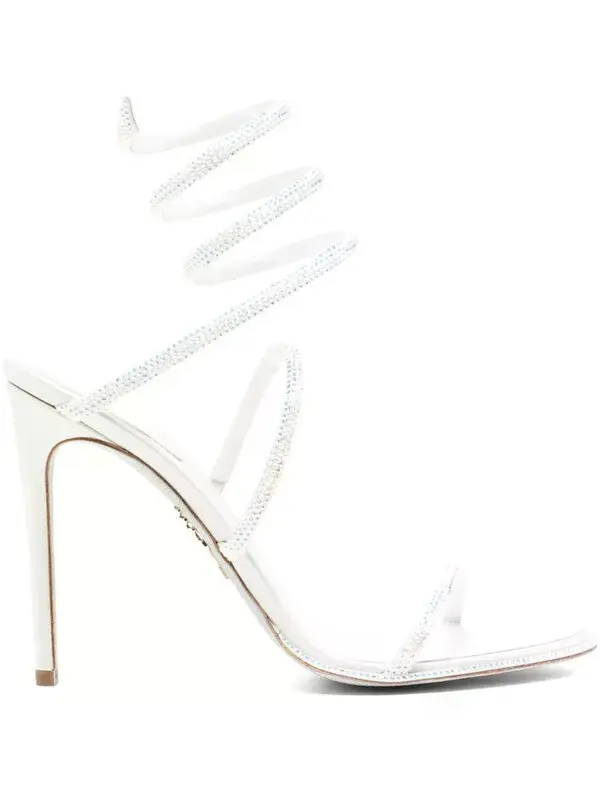 Rene Caovilla 120mm Cleo Sandals - White
