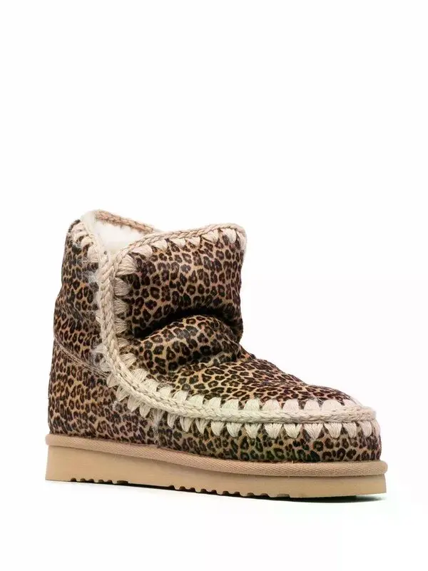 Mou Eskimo Leopard-print Boots