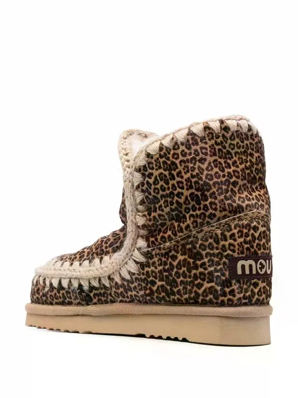 Mou Eskimo Leopard-print Boots