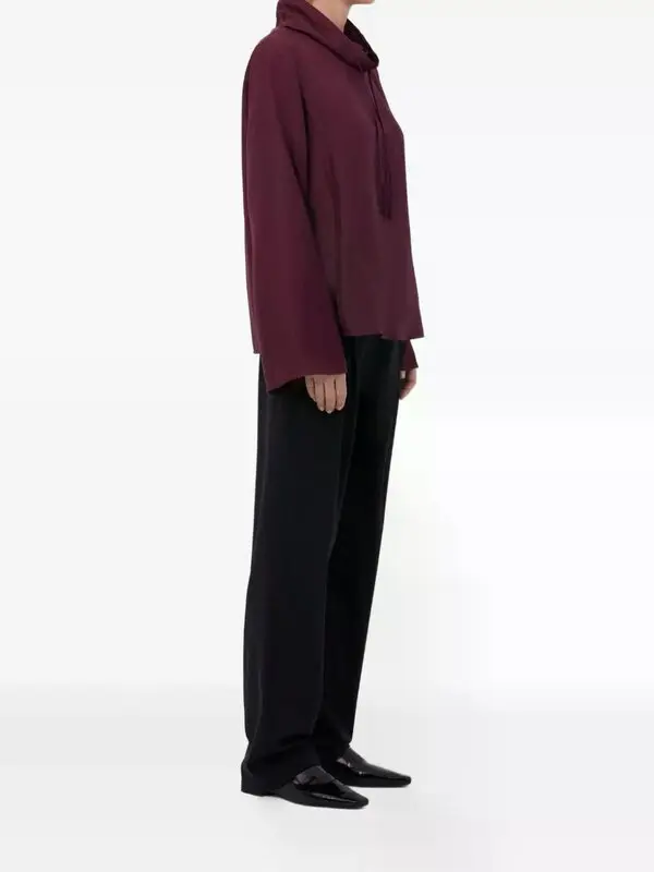Loulou De Saison Drawstring-neck Wide-sleeve Top