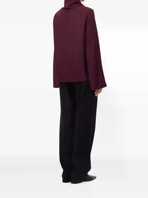 Loulou De Saison Drawstring-neck Wide-sleeve Top