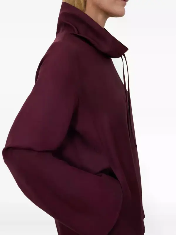 Loulou De Saison Drawstring-neck Wide-sleeve Top