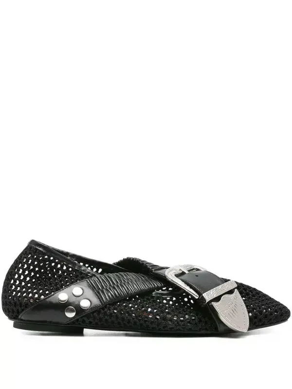 Toga Buckle-detail Mesh Flats