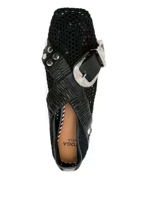 Toga Buckle-detail Mesh Flats