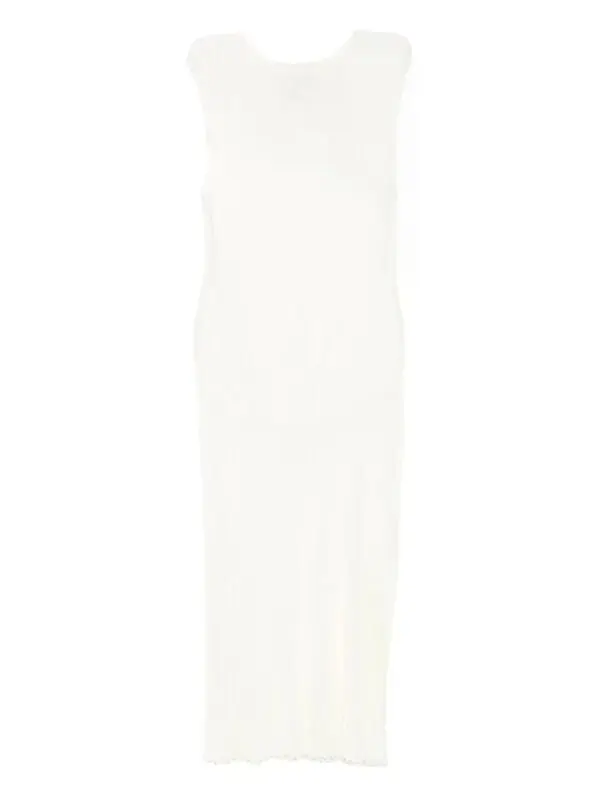 Loulou De Saison Ada Pleated Sleeveless Midi Dress - White