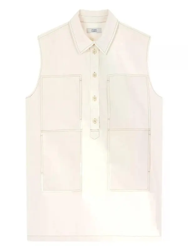 STUDIO TOMBOY Sleeveless Mini Dress - Neutrals