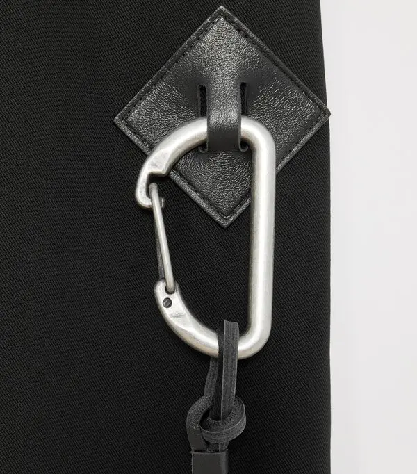 Loewe Cotton Buckle-detail Pleated Trousers - Black
