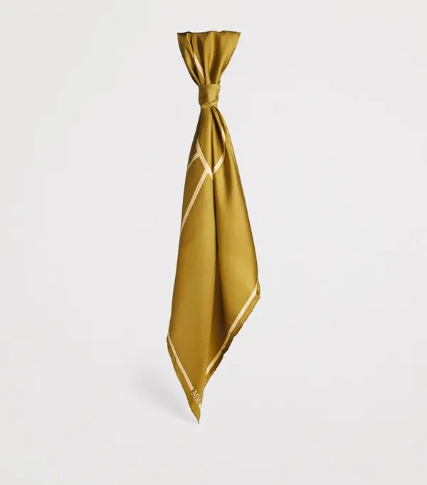 Max Mara Silk Logo Stole Scarf