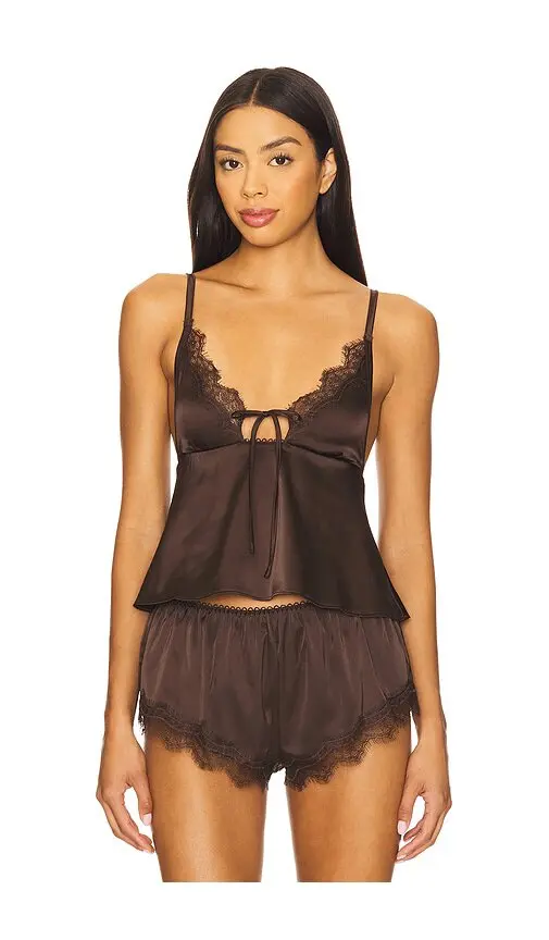 KAT THE LABEL Sorrento Camisole - Espresso