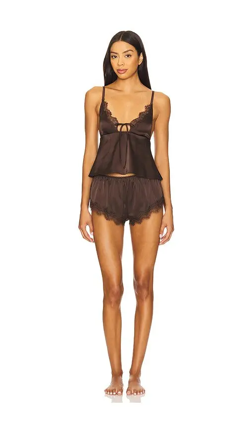 KAT THE LABEL Sorrento Camisole - Espresso