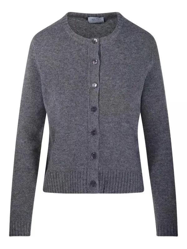 BEYOU Button-front Cardigan - Grey