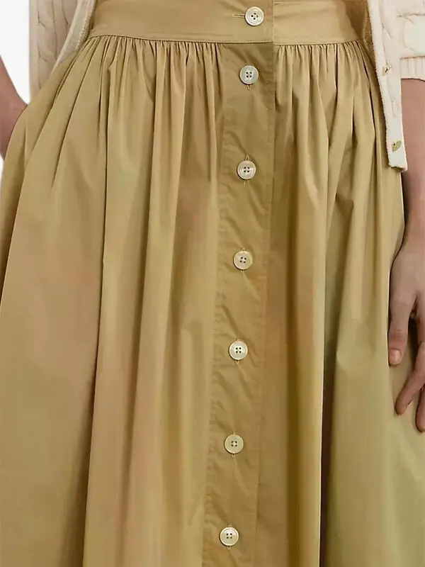 Ralph Lauren Button-front A-line Midi Skirt