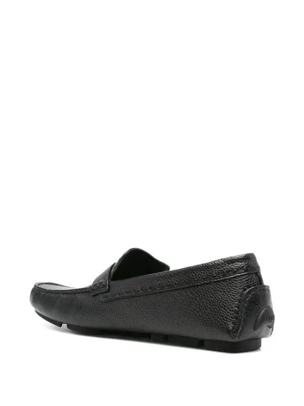 Fendi Leather Logo Loafers