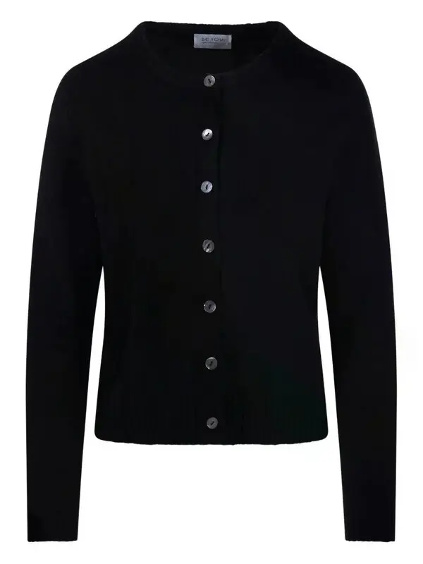 BEYOU Button-front Cardigan - Black
