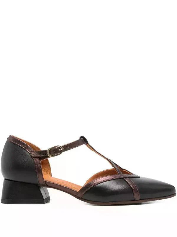 Chie Mihara 35mm Leather T-bar Pumps
