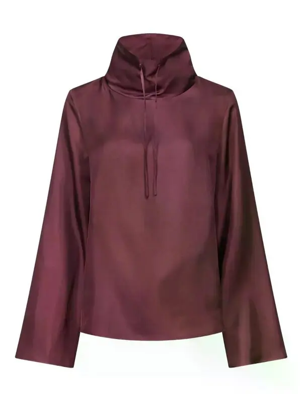 Loulou De Saison Drawstring Neck Wide-sleeve Top