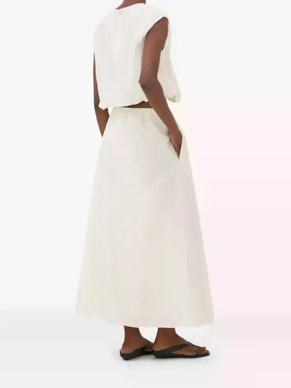Loulou De Saison Front-slit Pocketed Straight Midi Skirt