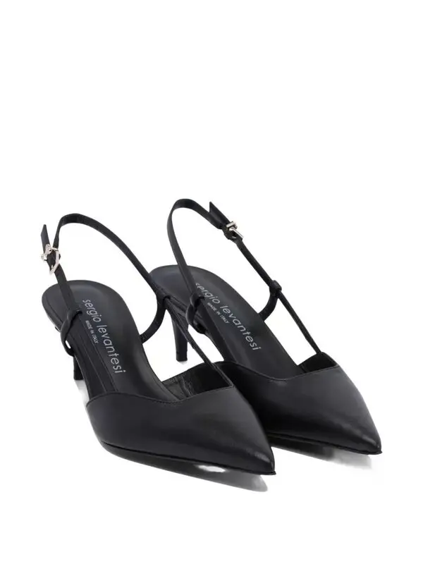 SERGIO LEVANTESI Pointed-toe Slingback Pumps - Black