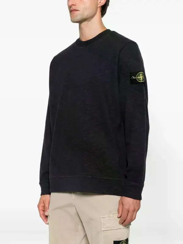 Stone Island Cotton Sweatshirt With Patch Pocket