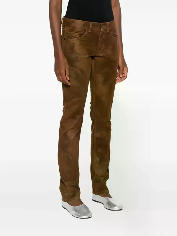 MARANT ETOILE Kelsie Leather-effect Trousers