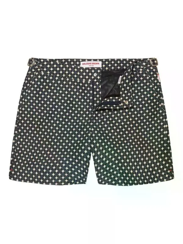 Orlebar Brown Bulldog Geometric-pattern Swim Shorts
