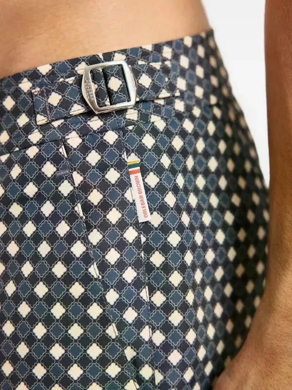 Orlebar Brown Bulldog Geometric-pattern Swim Shorts