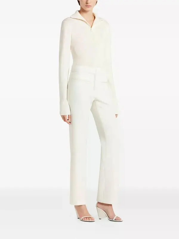 COURREGES Half-zip Long-sleeve Jumper - White