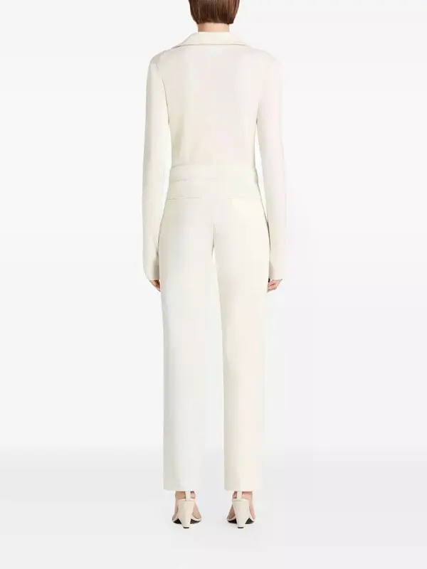 COURREGES Half-zip Long-sleeve Jumper - White