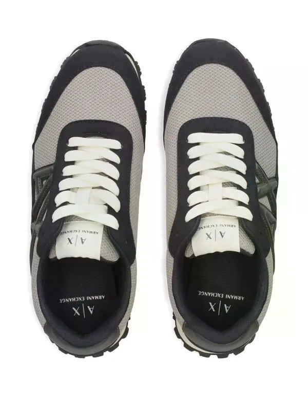 Armani Exchange Logo Detail Sneakers - Grey