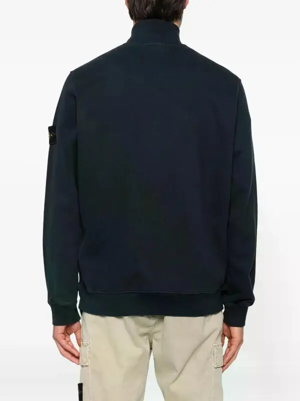 Stone Island Half-zip Cotton Sweatshirt - Blue