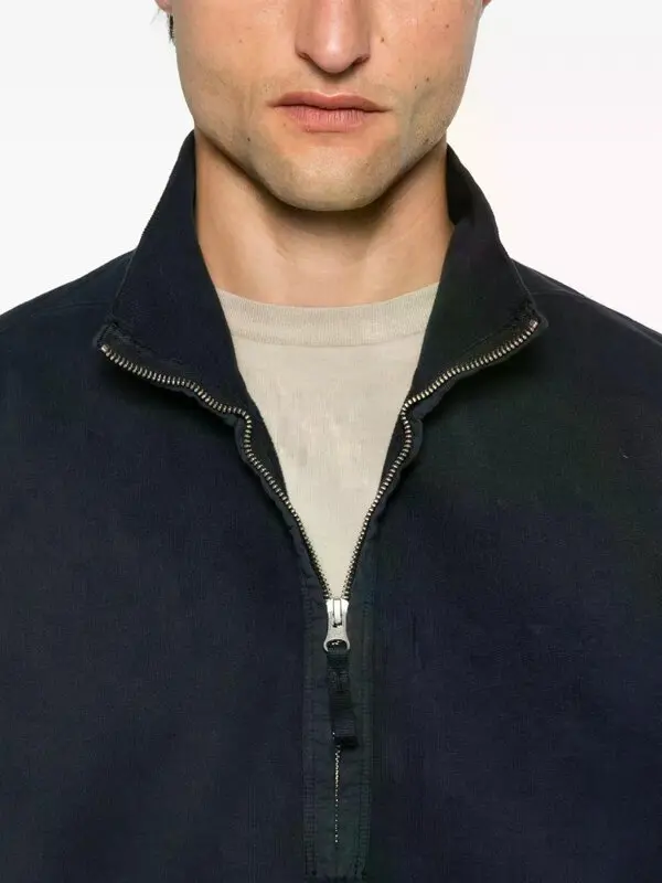 Stone Island Half-zip Cotton Sweatshirt - Blue