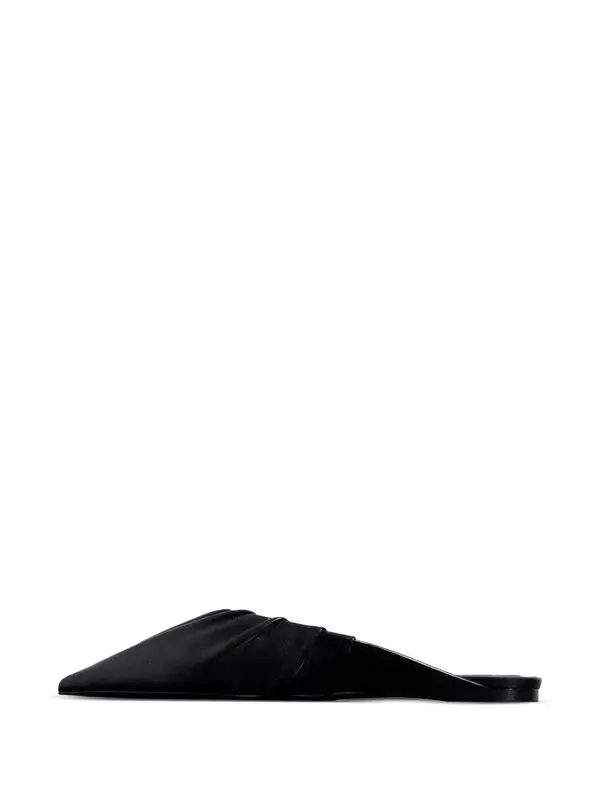 MUGLER Pleated Point-toe Flats