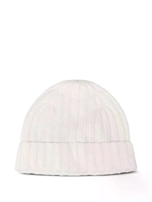 BEYOU Ribbed Beanie - White