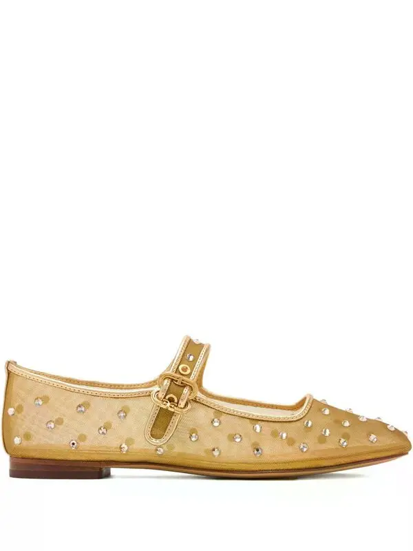 Sam Edelman Crystal-embellished Mesh Ballet Flats