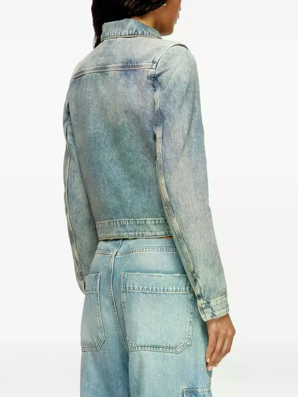DIESEL Zip-fastening Denim Jacket With Shoulder Detail