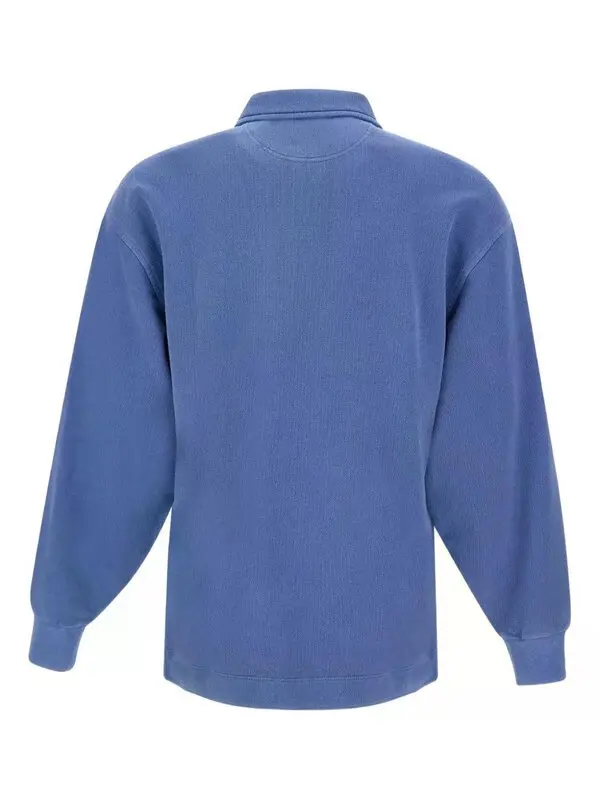 Carhartt Work In Progress Half-zip Cotton Polo Shirt - Blue