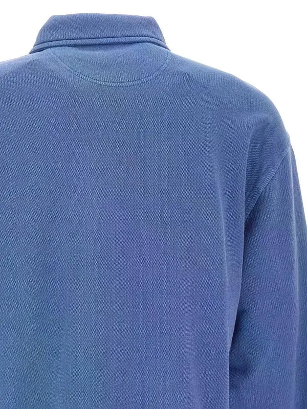 Carhartt Work In Progress Half-zip Cotton Polo Shirt - Blue
