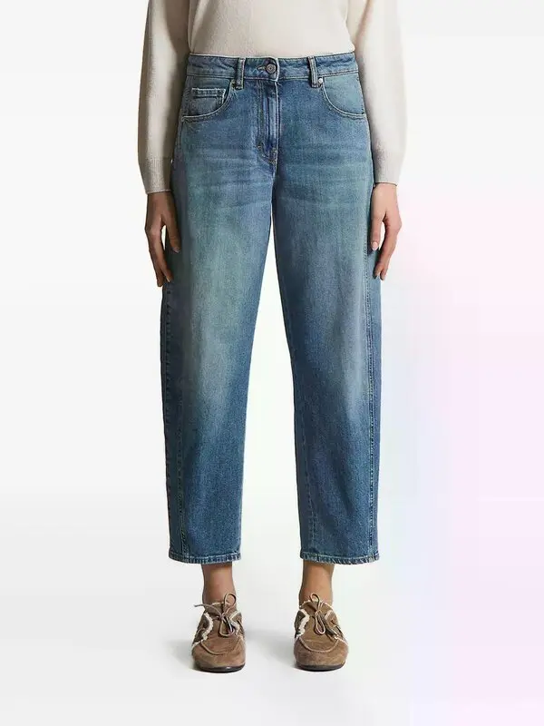 Peserico Paneled Five-pocket Denim Jeans