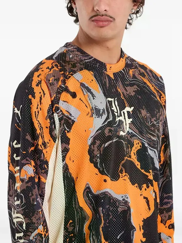 PUMA Marble-print Mesh Jersey
