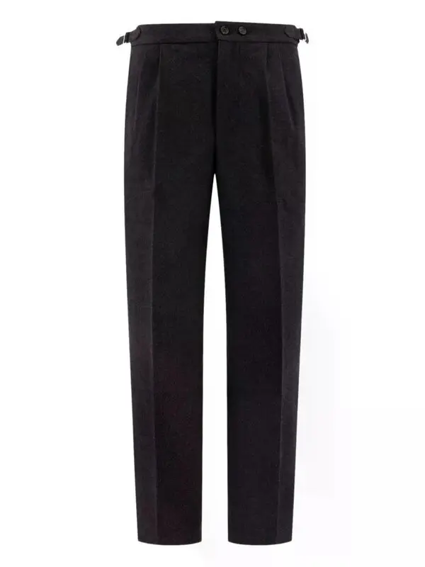 BODE Pleated Buckle-detailing Trousers - Grey