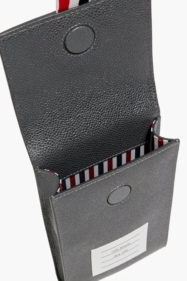Thom Browne Pebbled Leather Phone Pouch